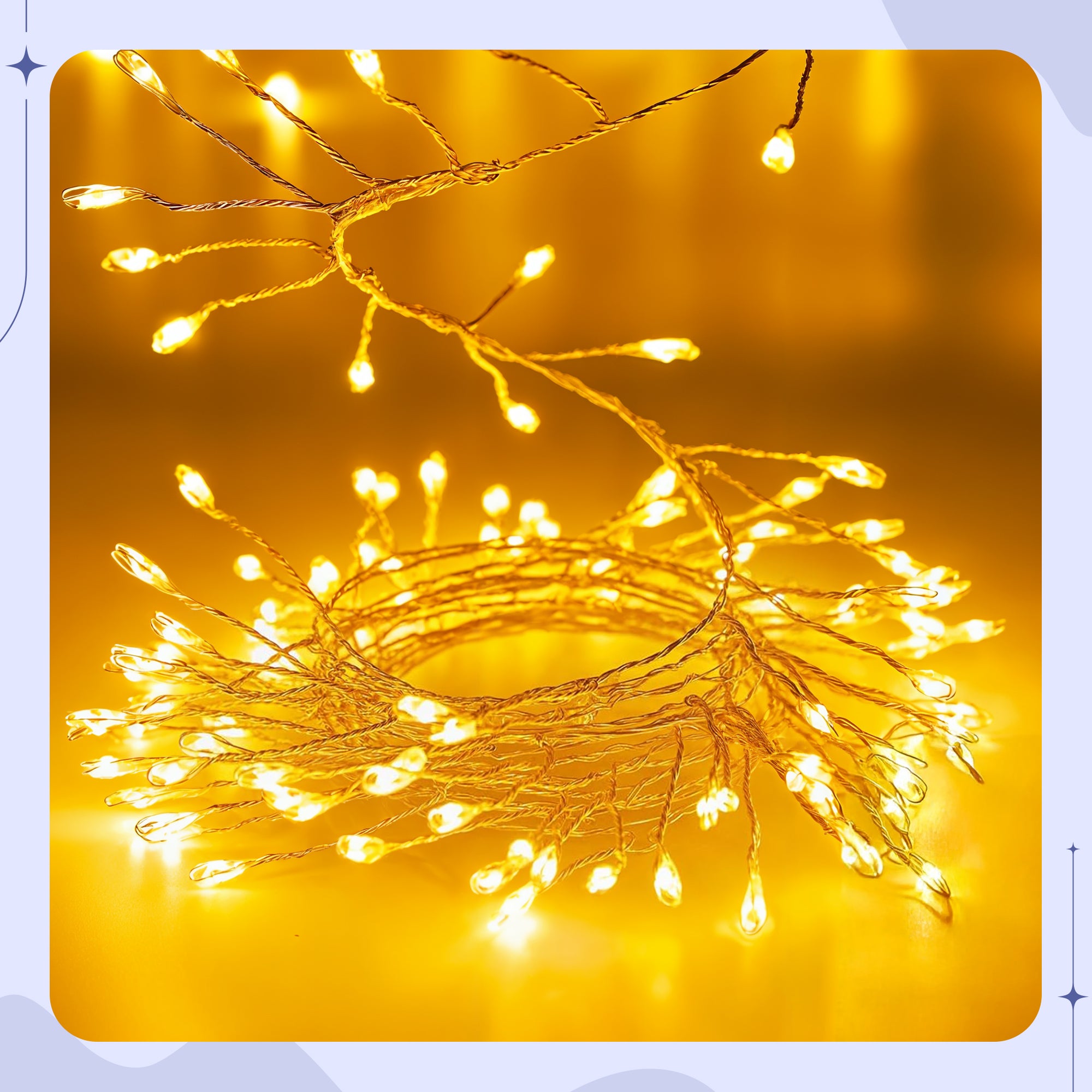 LED Firecracker String Lights – Dazzling Copper Wire Sparkle – Modern ...