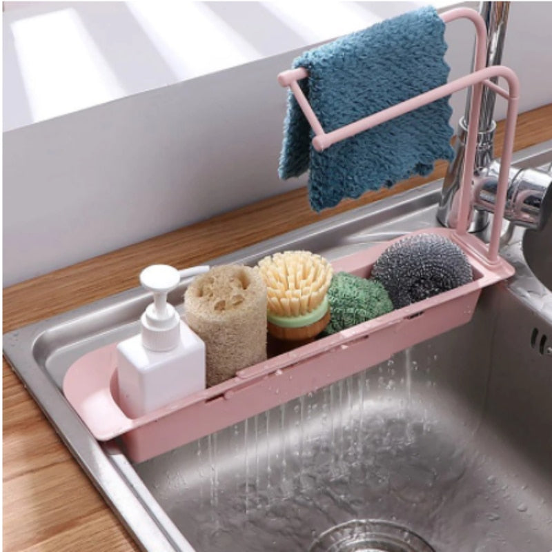 Telescopic Kitchen Sink Organiser & Storage Holder – Modern Aussies